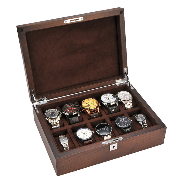 Lili Yuki pure solid wood watch box 10 watch storage box storage box ...