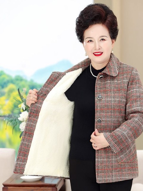 Middle -aged and elderly winter jacket Female grandmother's grandmother ...