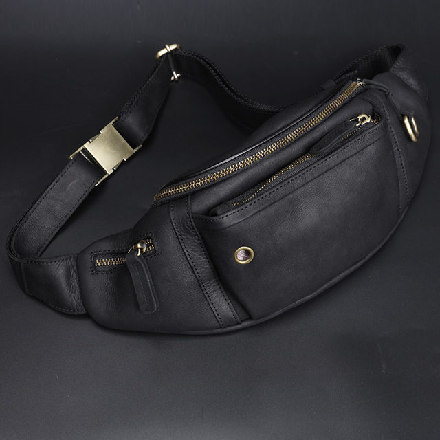 European and American style fashion retro crazy horse leather men's ...