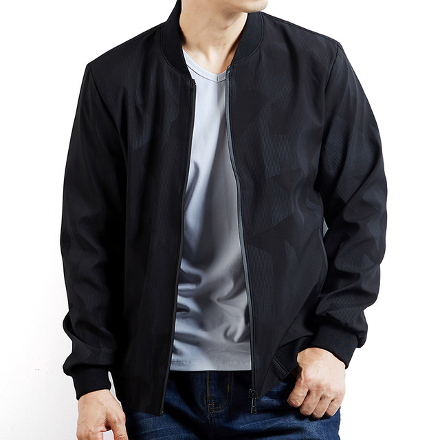 Spring and Autumn Extra Large Jacket Men's Plus Size Trendy Fat Men's ...