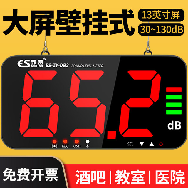 German Sutei wall-mounted decibel meter classroom bar hospital noise ...