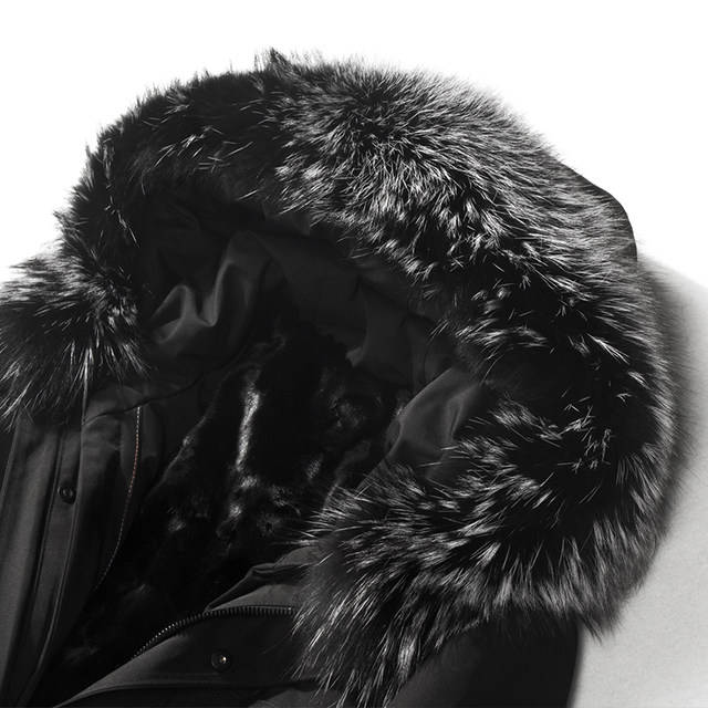 Men's Parker Coat 2025 Winter Parker Silver Fox Fur Collar Inner Liner ...