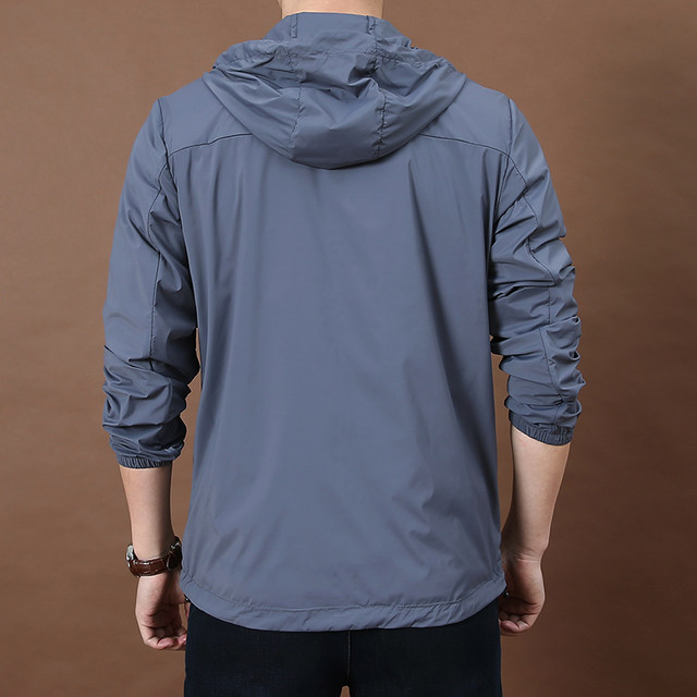 Summer sun -suits men's light hooded loose men's outdoor sports leisure ...