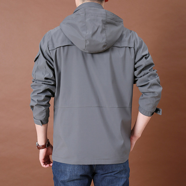 Jacket men's spring and autumn fast dry large size loose charge jacket ...
