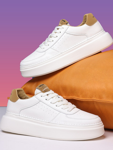 New white shoes genuine leather large size men's shoes 46 widened 47 ...