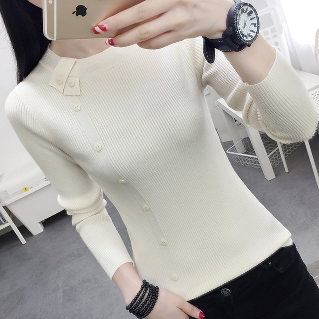 Slim bottoming shirt women's spring and autumn inner sweater 2023 new ...