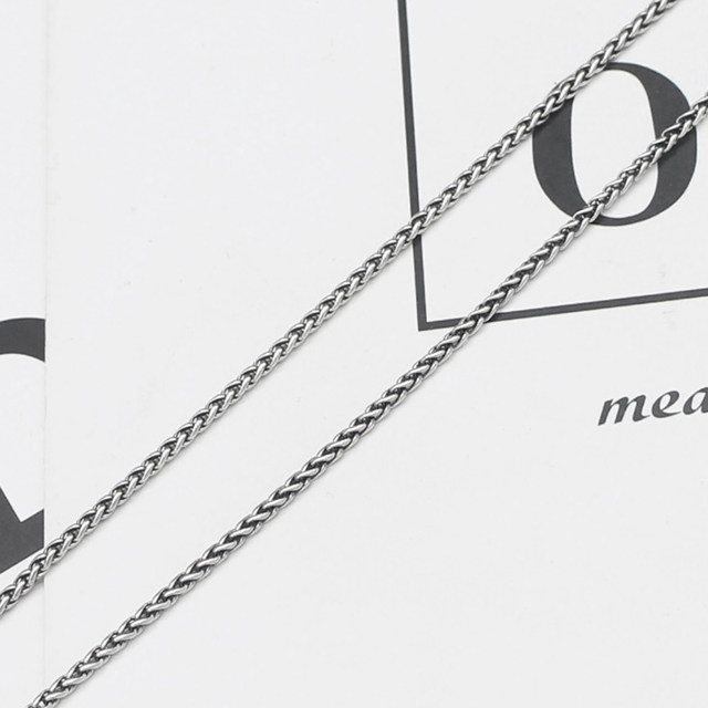 S925 sterling silver retro hemp horses whip necklace men's and women's fashion, simple ...