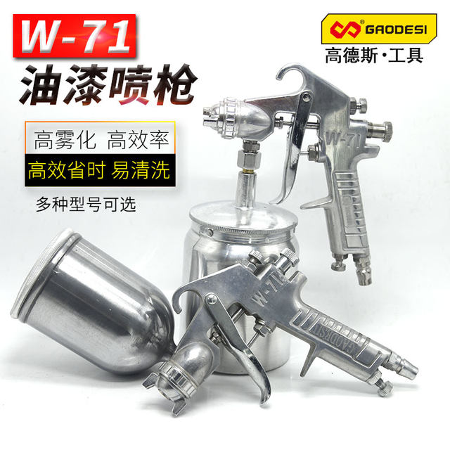 Gaudes W-71/W77 pneumatic spray gun paint spray gun spray gun spray can car F75 upper and lower ...