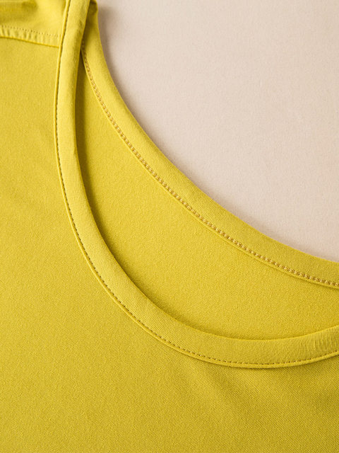 Small round neck short sleeve solid color T-shirt for women loose half ...