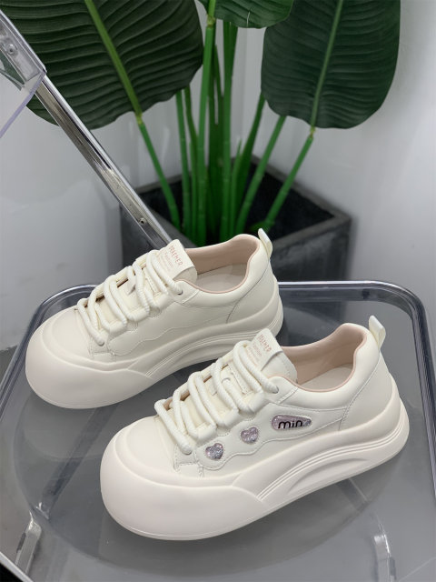 Genuine leather and cute bread shoes for women in spring 2025 versatile ...