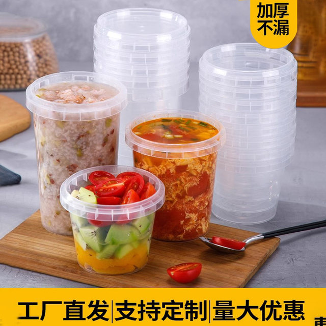 Soup cup, fruit, dessert, porridge and soup bucket, disposable high ...