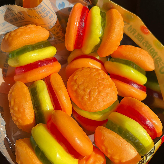 Keli Guo Burger Candy Gummy Candy QQ Candy Bulk Christmas Candy Gummy ...