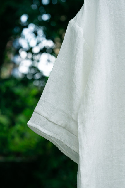 Liney V -neck Embroidery New Chinese Loose Top White Literature and Art ...