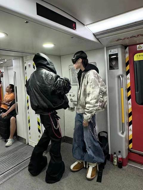 RollingMoney fake two-piece pilot leather jacket bomber jacket