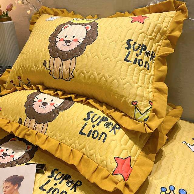 Pure cotton quilted pillowcases, a pair of high-end children's ...