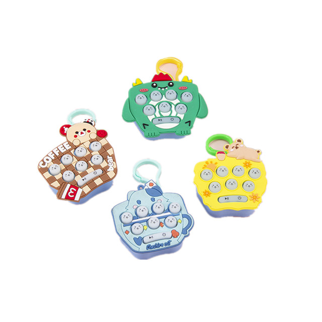 Press and play gopher key chain children's puzzle mini handheld game ...