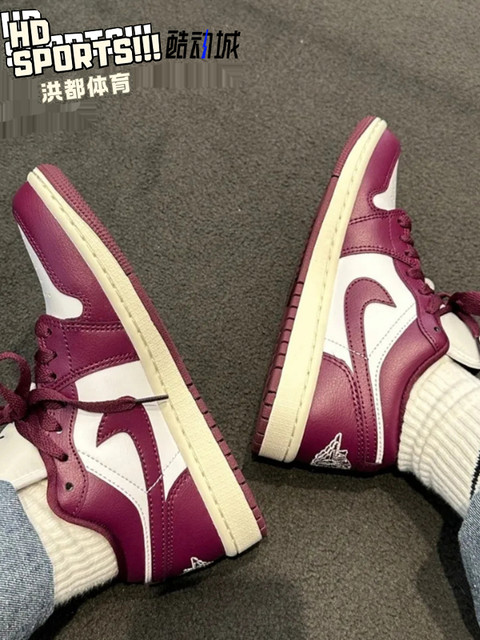 Nike Hondu Sports Nike Air Jordan 1 AJ1 purple and red white low top ...