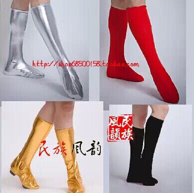 Mongolian clothing boot covers Tibetan performance dance boot covers ...
