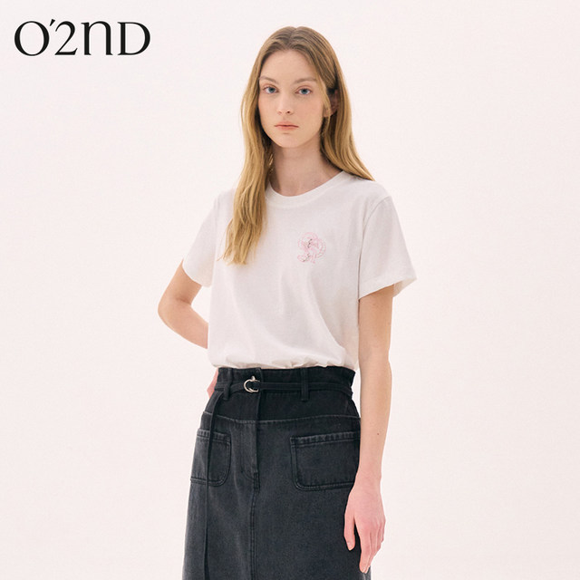 O'2nd/Oko 24 summer new style simple brand logo embroidery diamond ...