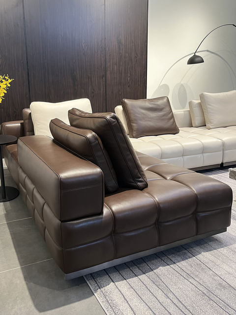 Classy Lawrence Full Leather Sofa, Italian Style, Normcore House Large ...
