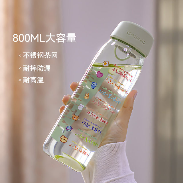 Water Cup Women's Large -capacity Fitness Sports kettle Student Portable High -temperature ...