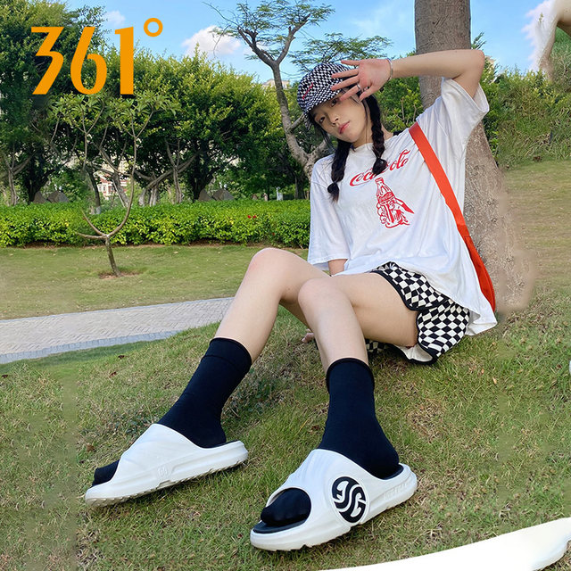 361 Slippers Women's Shoes 2024 Summer Outerwear Thick-soled Beach ...