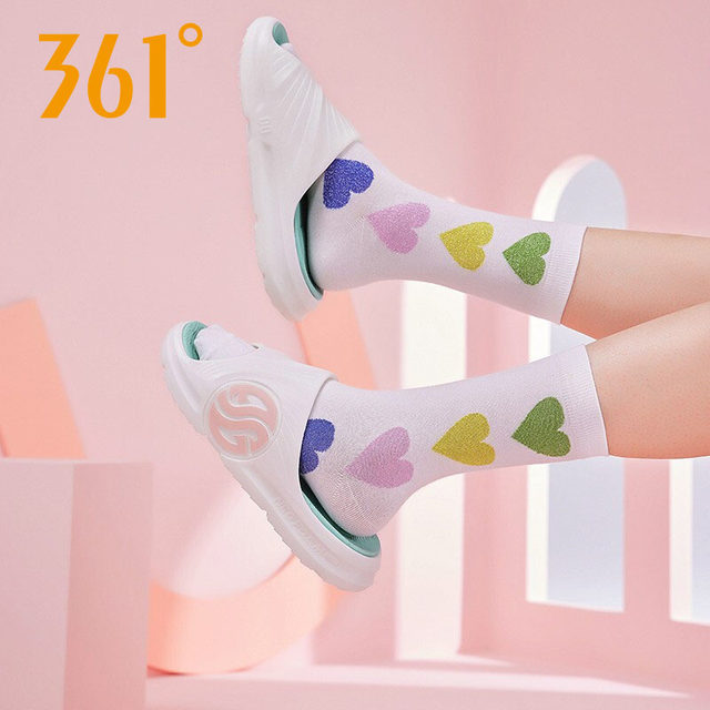 361 Slippers Women's Shoes 2024 Summer Outerwear Thick-soled Beach ...