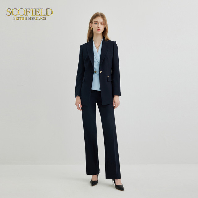 Scofield women's black commuter temperament retro suit suit formal suit ...