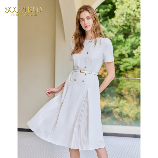 Scofield Women's Elegant Round Neck Vacation Commuting Light Green ...