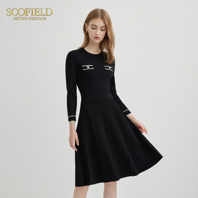 ScoField women's French light luxury round collar waist temperament ...