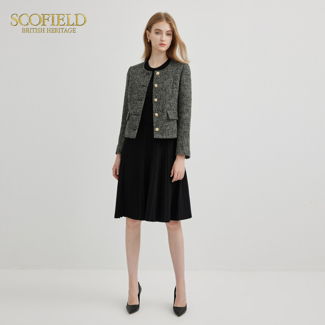 ScoField women's French light luxury round collar waist temperament ...