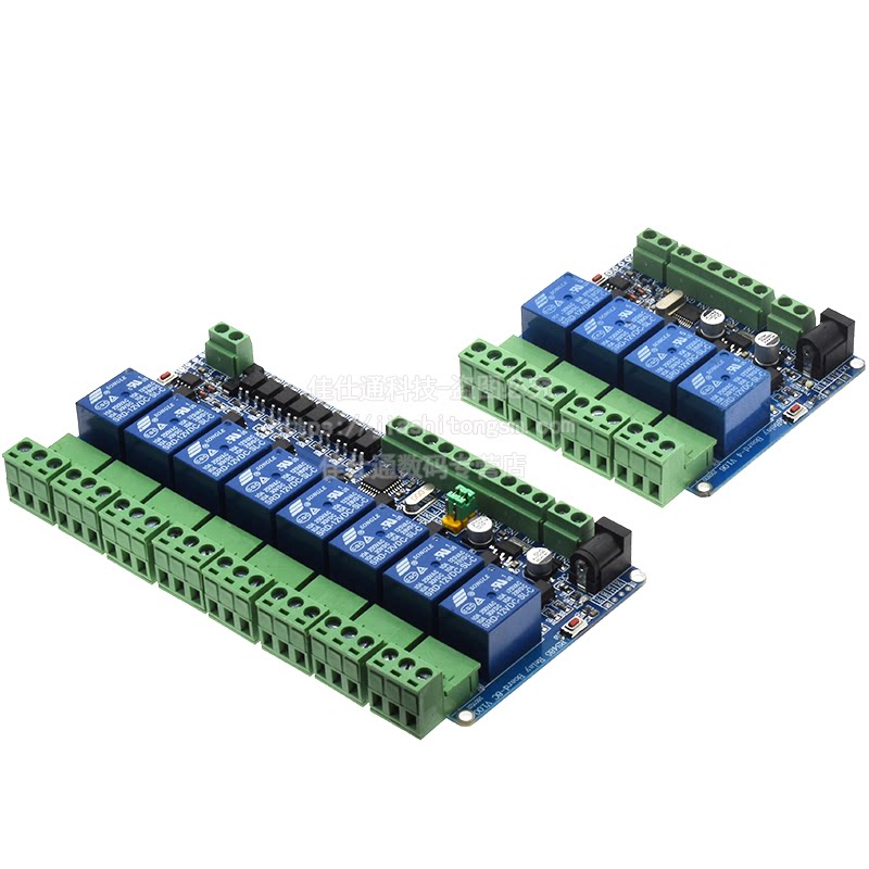 Modbus-RTU 4/8-Way 12V Relay Module Switch - Input and Output RS485/TTL ...