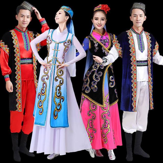 The new Hui dance clothing Xinjiang dance big skirt performed service ...