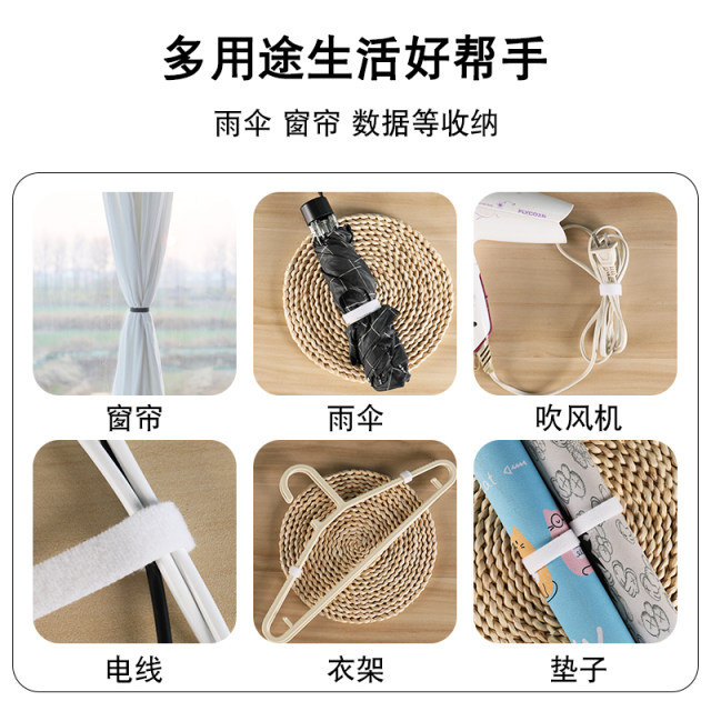 Data line storage artifact Velcro cable tie organizer computer harness ...