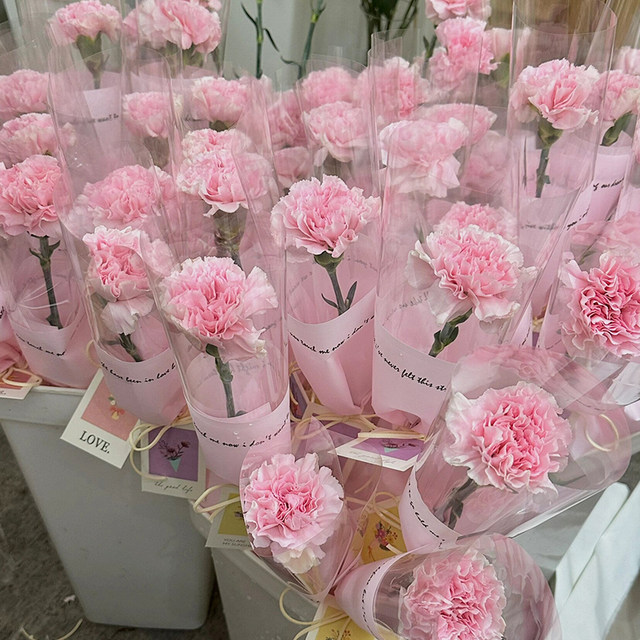 Valentine's Day bouquet single bag waterproof flower rose carnation ...