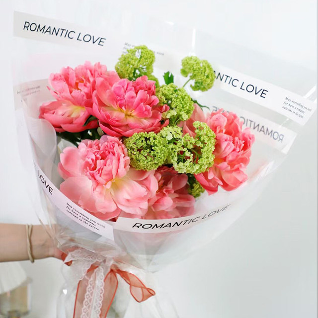 Transparent Wrapping Paper Cellophane Flower Bouquet Water-Retaining ...