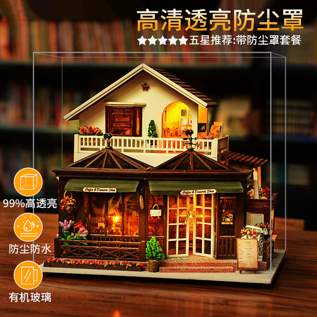 Collection diy handmade building blocks mini miniature house cabin ...