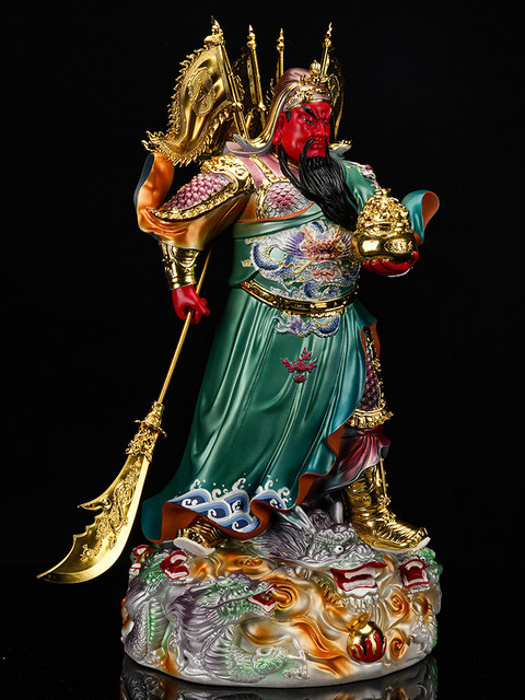Ciyuan Pavilion Painted Painted Hengdao Guan Gong God statue is ...