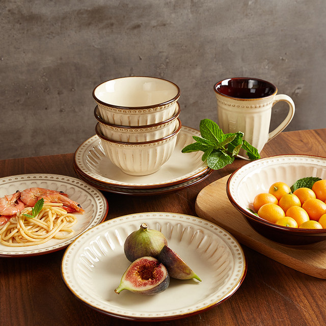 Yuquan official dishes, dishes, tableware, home set, wedding retro ...