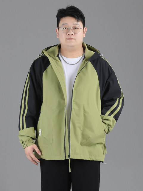 Fat jacket men 2024 spring and autumn new models plus fat increase ...