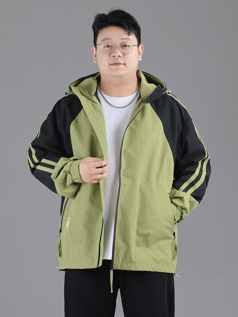 Fat jacket men 2024 spring and autumn new models plus fat increase ...