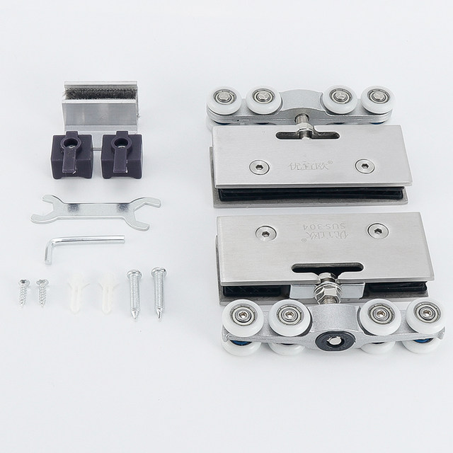 Translation door hanging wheel hanging clip glass door clip sliding ...
