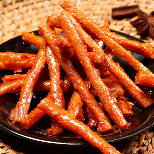 Wu hot mom bean rolls spicy strips are very spicy snacks Snacks Casual ...