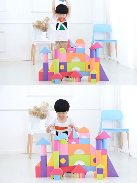 Serford Eva foam building blocks oversized blocks 2-year-old software 6 ...