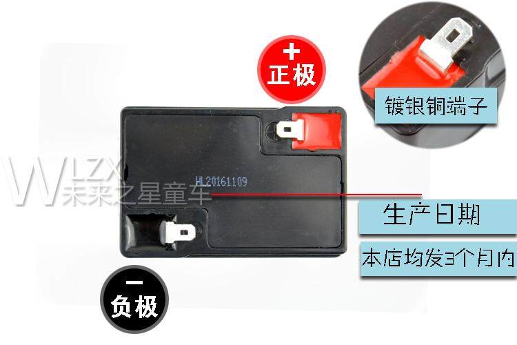 Aroma 6V 4.5Ah Electric Vehicle Battery - Replacement for Kids Ride-On Cars