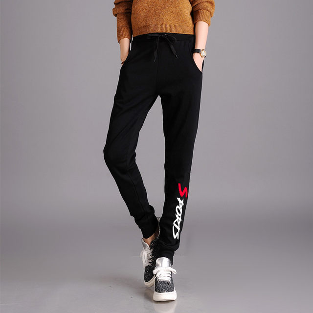 Spring and Autumn Women's Sweatpants, Pure Cotton, Thickened, Trendy ...