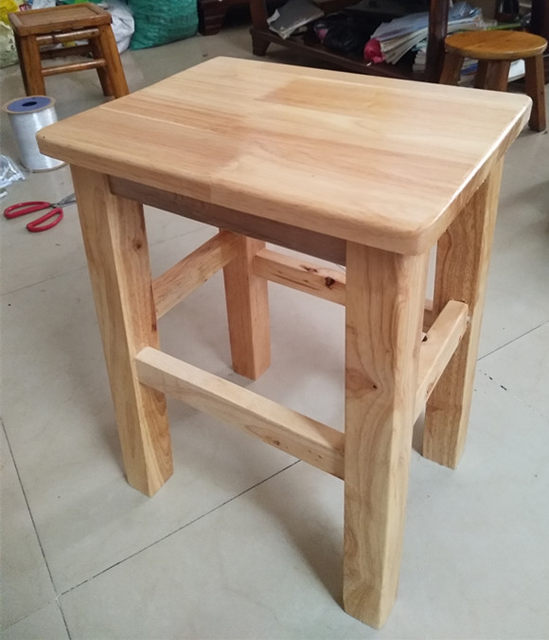 Solid wood square stool height 45cm home restaurant cafeteria office ...