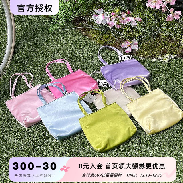 Hai British niche retro silk silk satin hand -raids under the armpit ...