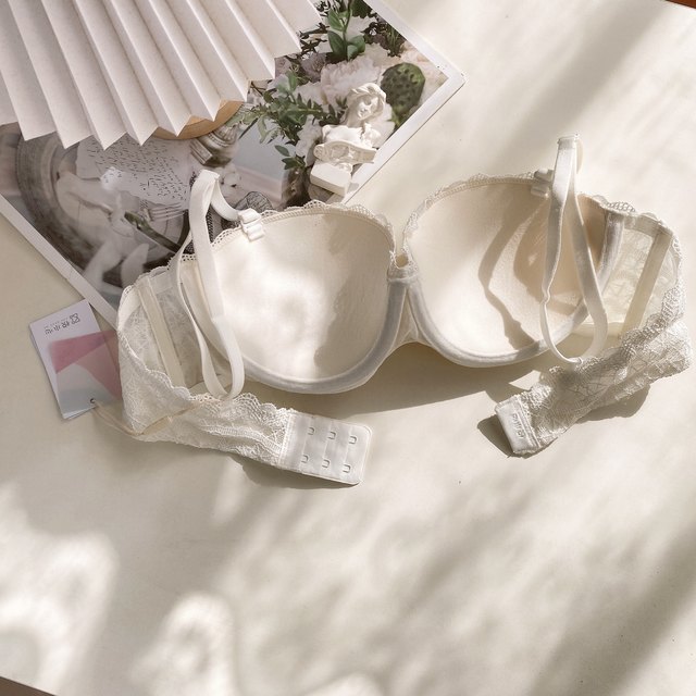 Yue Xin half underwear girl cute small breast bra comfortable thin push-up breathable soft steel ...