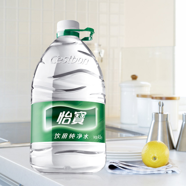 Yibao large bottled water 4.5L*4 bottles of non-mineral water 6L ...